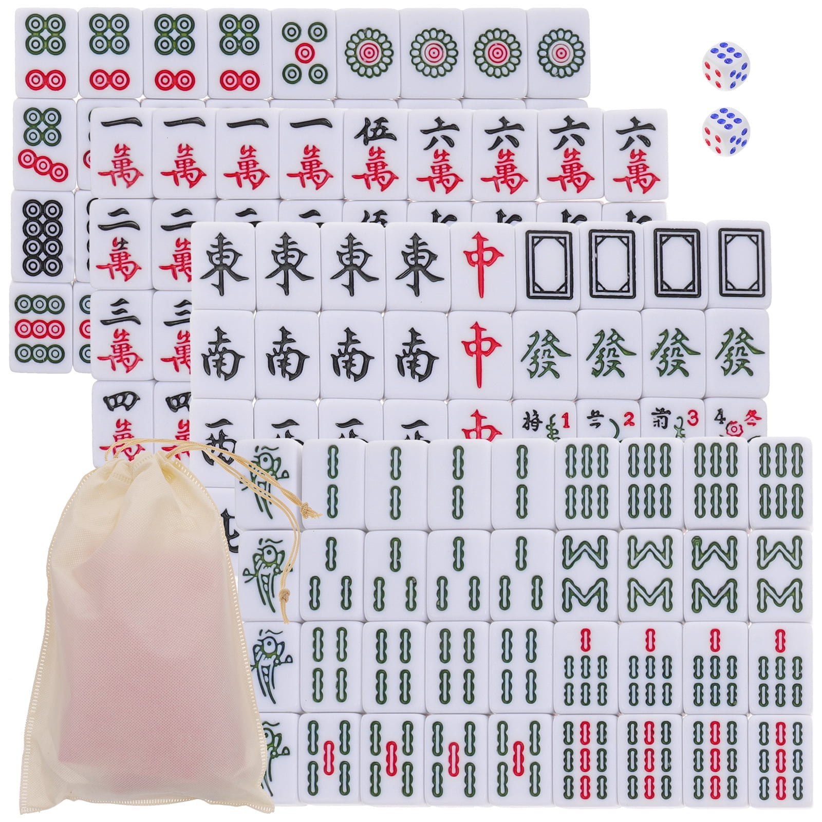 Mini Mahjong Tiles Funny Set Complete Accessories Travel - Walmart.com