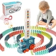 Domino Train Toy Set for Kids, 100 Pcs Automatic Laying Domino Blocks ...