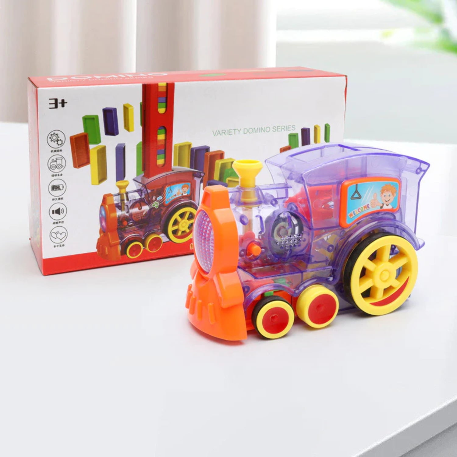 Domino Train Toys Baby Toys Car Puzzle Automatic Release Licensing ...