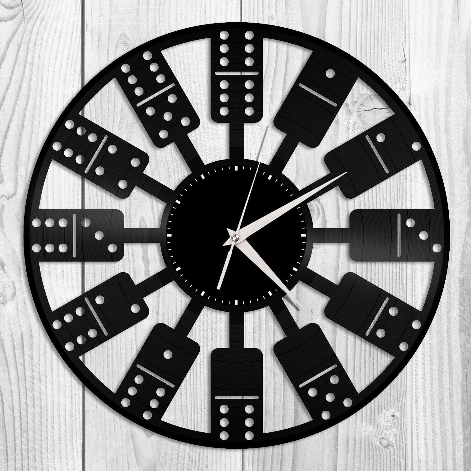 Domino Vinyl Wall Clock Unique Gift for Friends Home Living Room ...