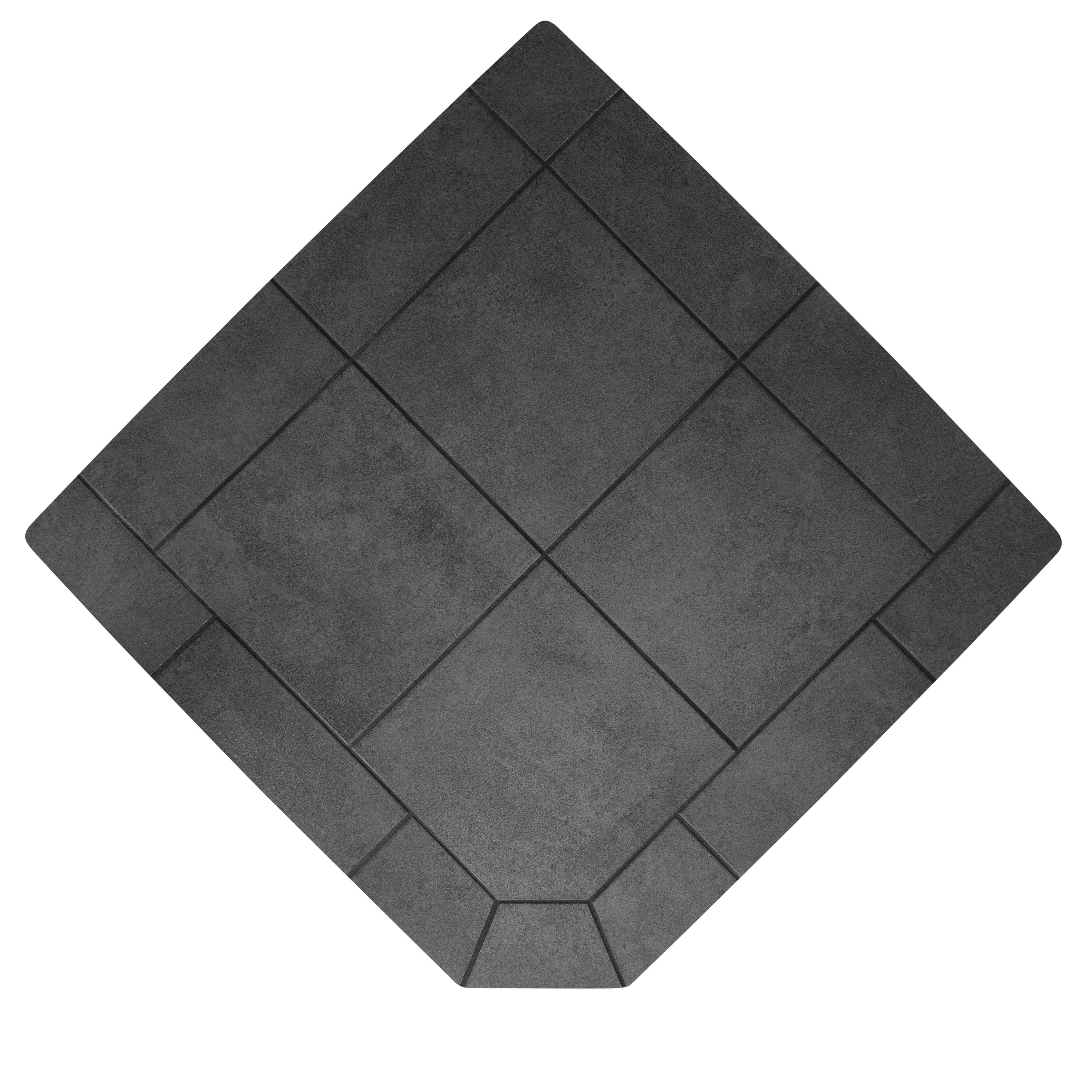 Dominus Heat Corner Hearth Pad - Midnight Black - Walmart.com