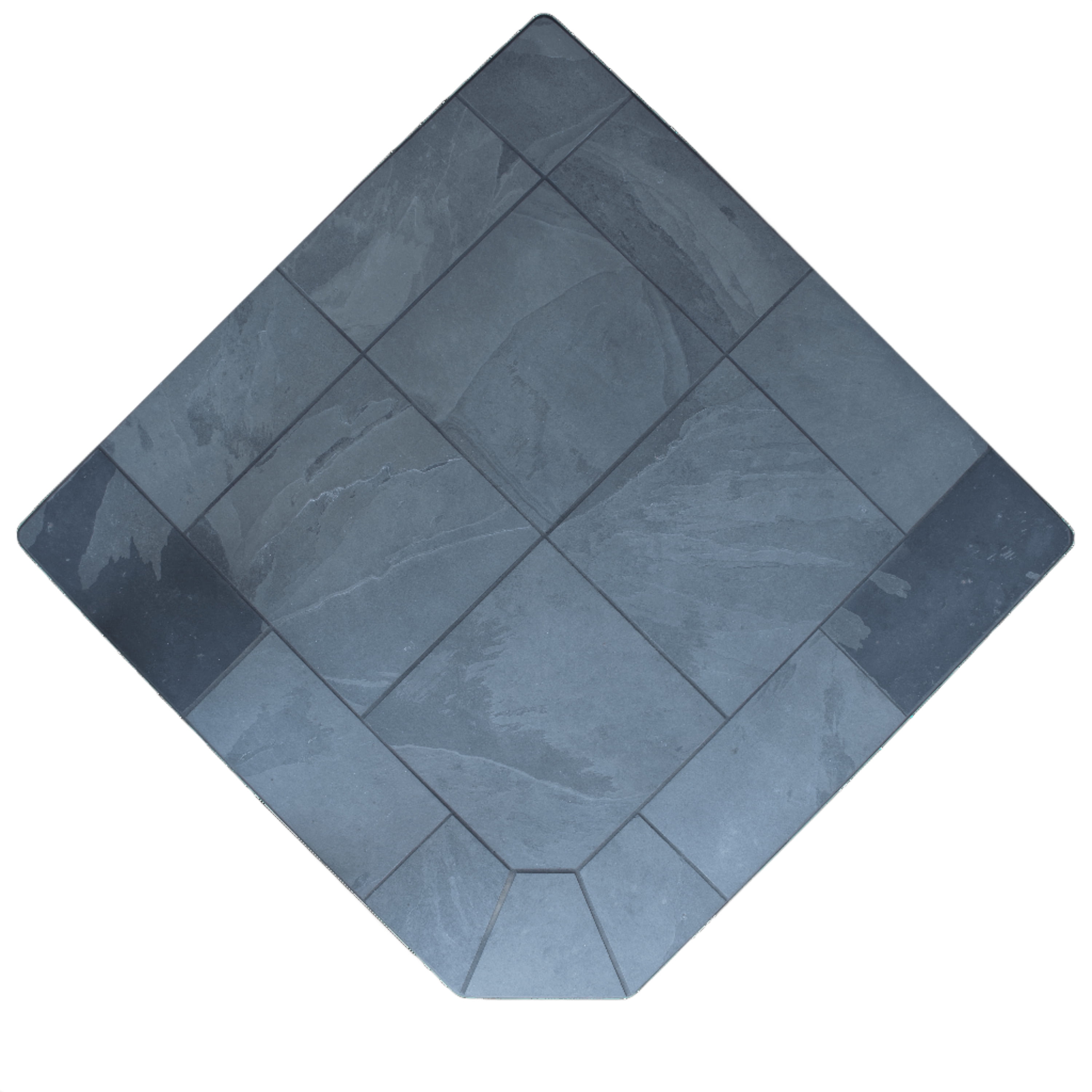 Dominus Heat Corner Hearth Pad - Smokey Grey Slate - Walmart.com