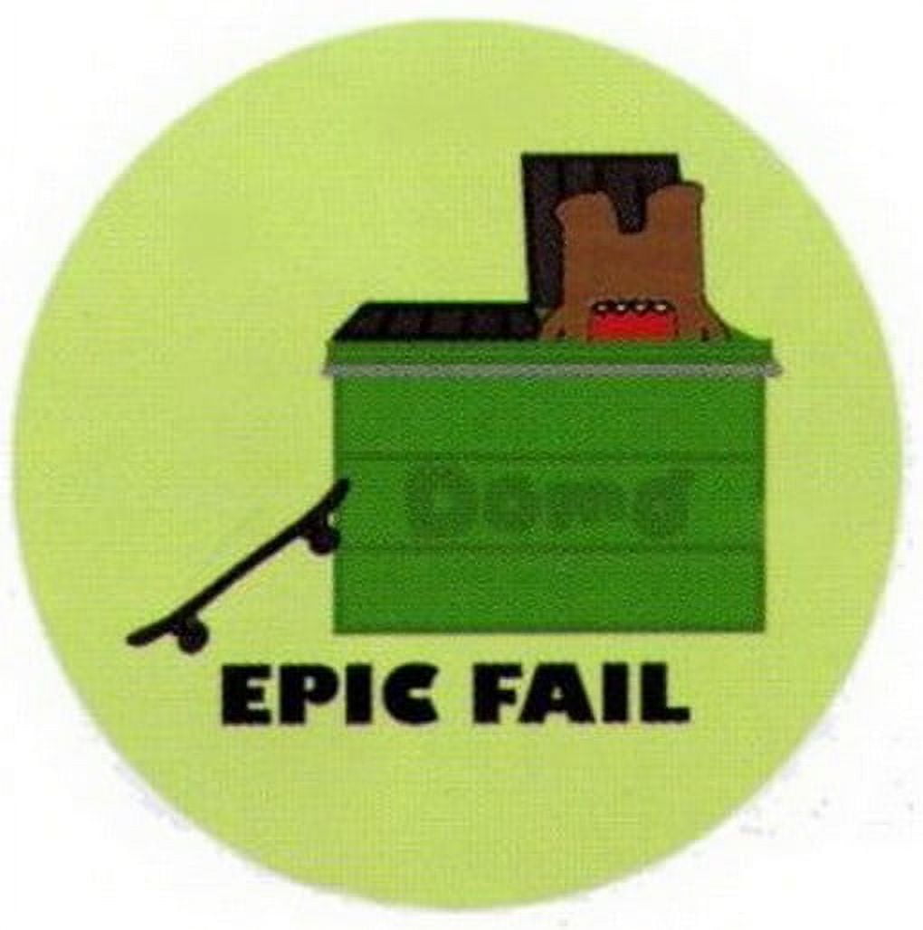 Domo-Kun Epic Fail Dumpster Button DB4629 - Walmart.com