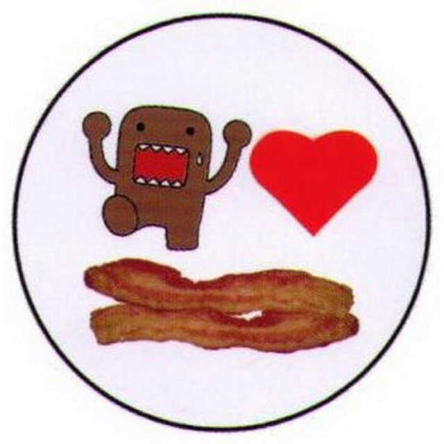 Domo-Kun Heart Bacon Button DB4625 - Walmart.com