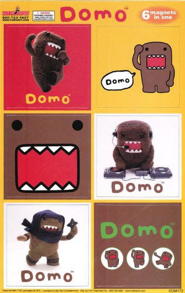 Domo Magnet Collection - Adorably Fun Set of 6 Domo Magnets, Perfect ...