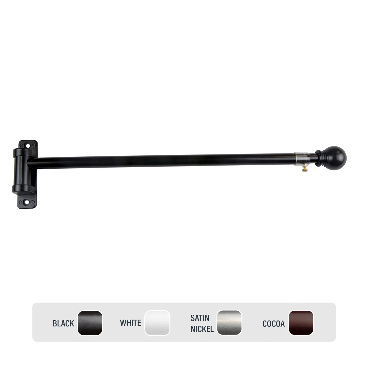 Domovina 5/8" Swing Rod-Color:Black,Size:17-26" - Walmart.com