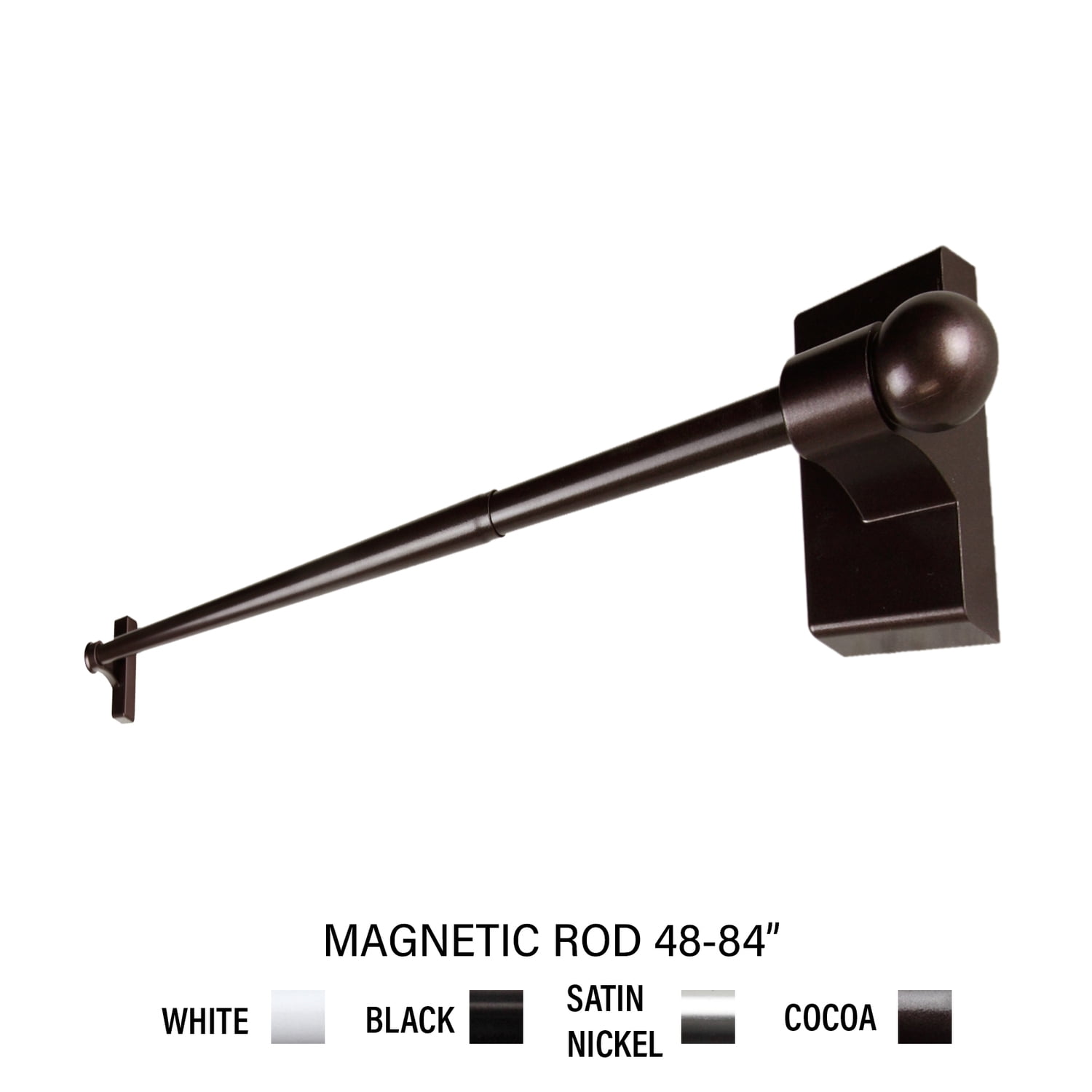 Domovina 7/16" Magnetic Rod, 48-84 inch-Color:Cocoa,Size:48-84 ...