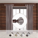 Domovina Hollyn 1-inch Side Curtain Rod 12-20 Inches (Set of 2)-Color ...