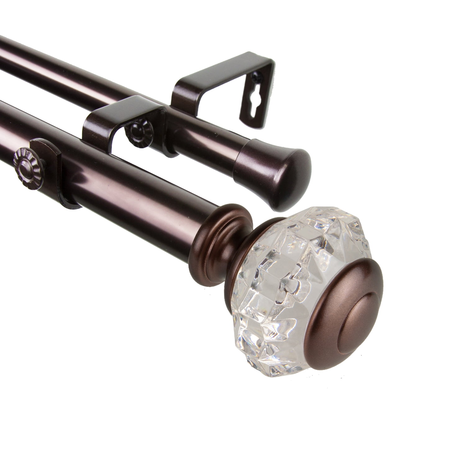 Domovina Lizbeth 1-inch Double Curtian Rod-Color:Bronze,Size:48-84 ...