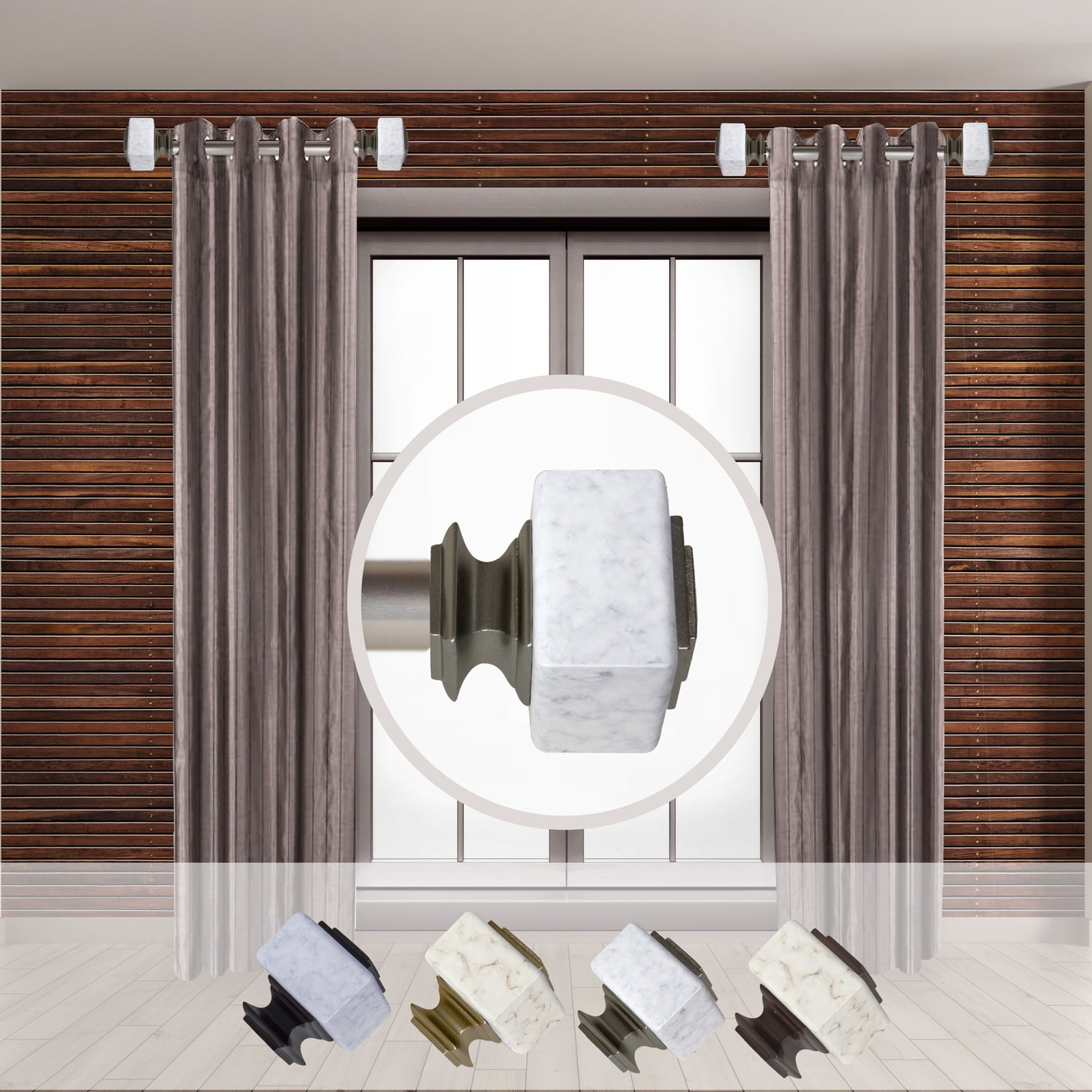 Domovina Sven 1-inch Side Curtain Rod 12-20 Inches (Set of 2)-Color ...