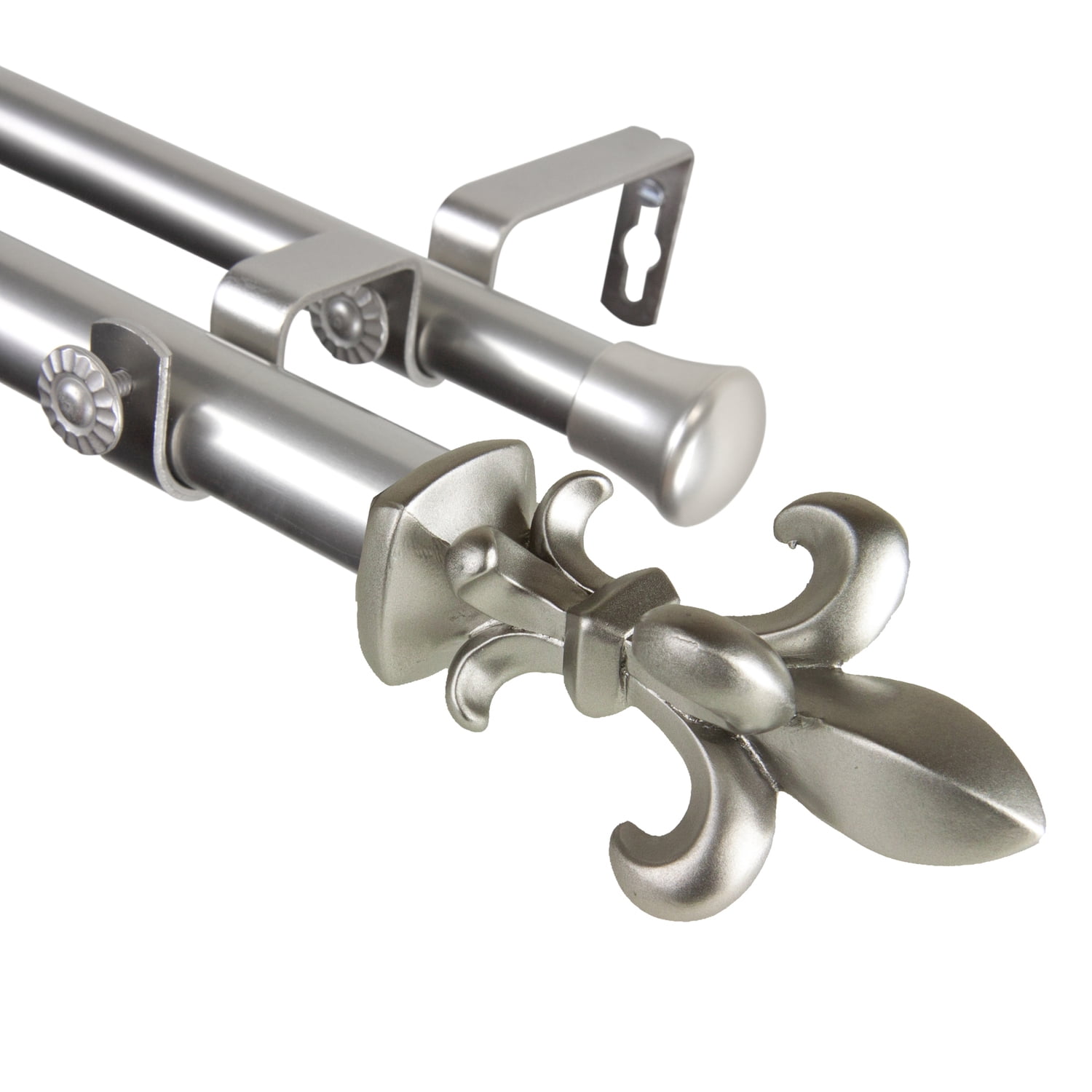 Domovina Tanner 1-inch Double Curtian Rod-Color:Satin Nickel,Size:120 ...
