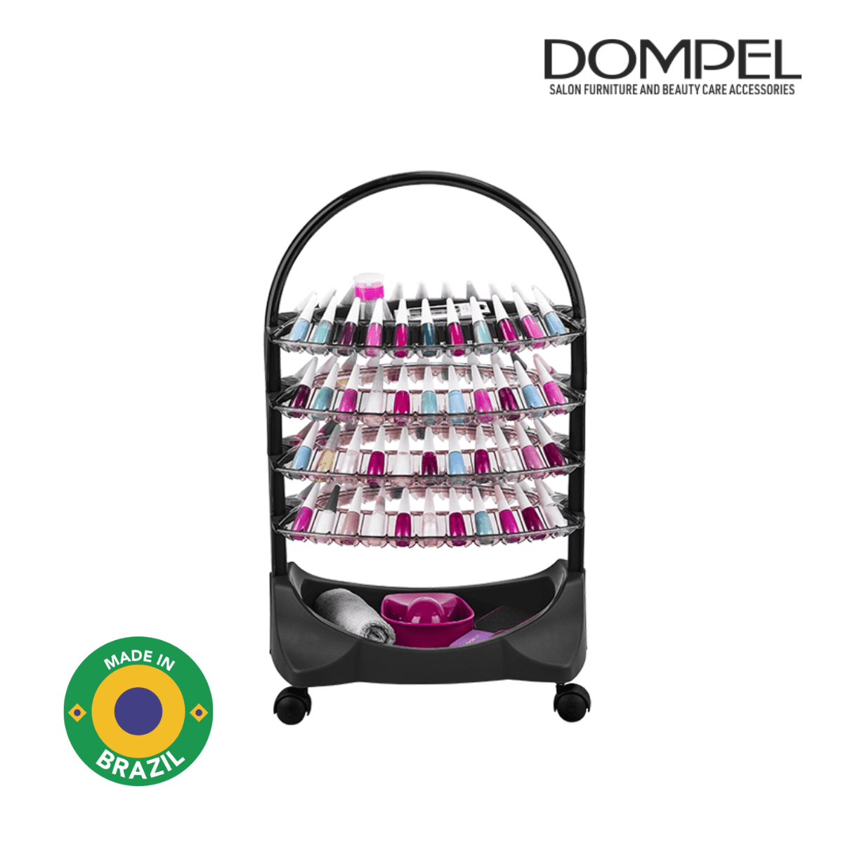 Dompel Manicure Trolley Smaltbell Classic 4 Trays Model 3381C - Walmart.com