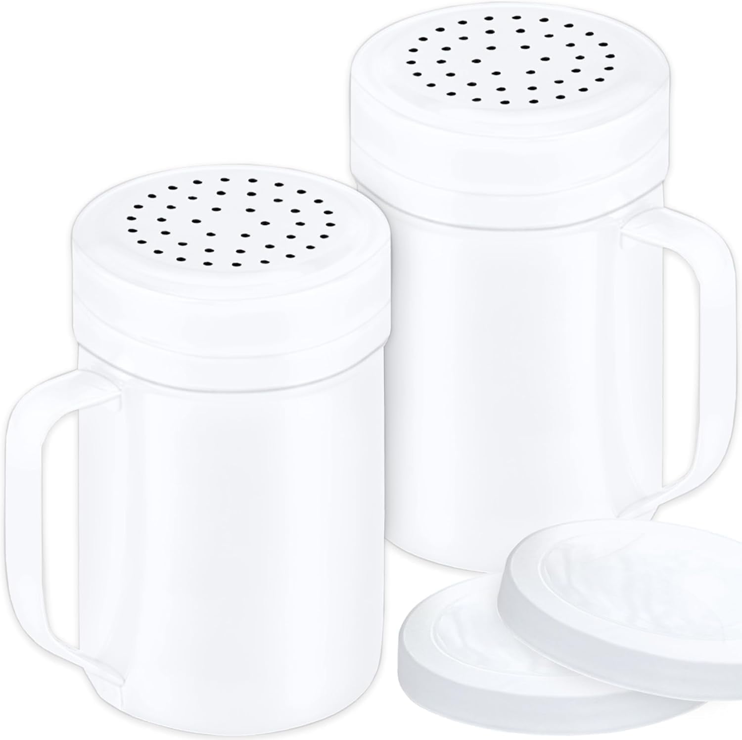 Dompilc Metal Salt Pepper Dredge Shakers - With Handle - Seasonings ...