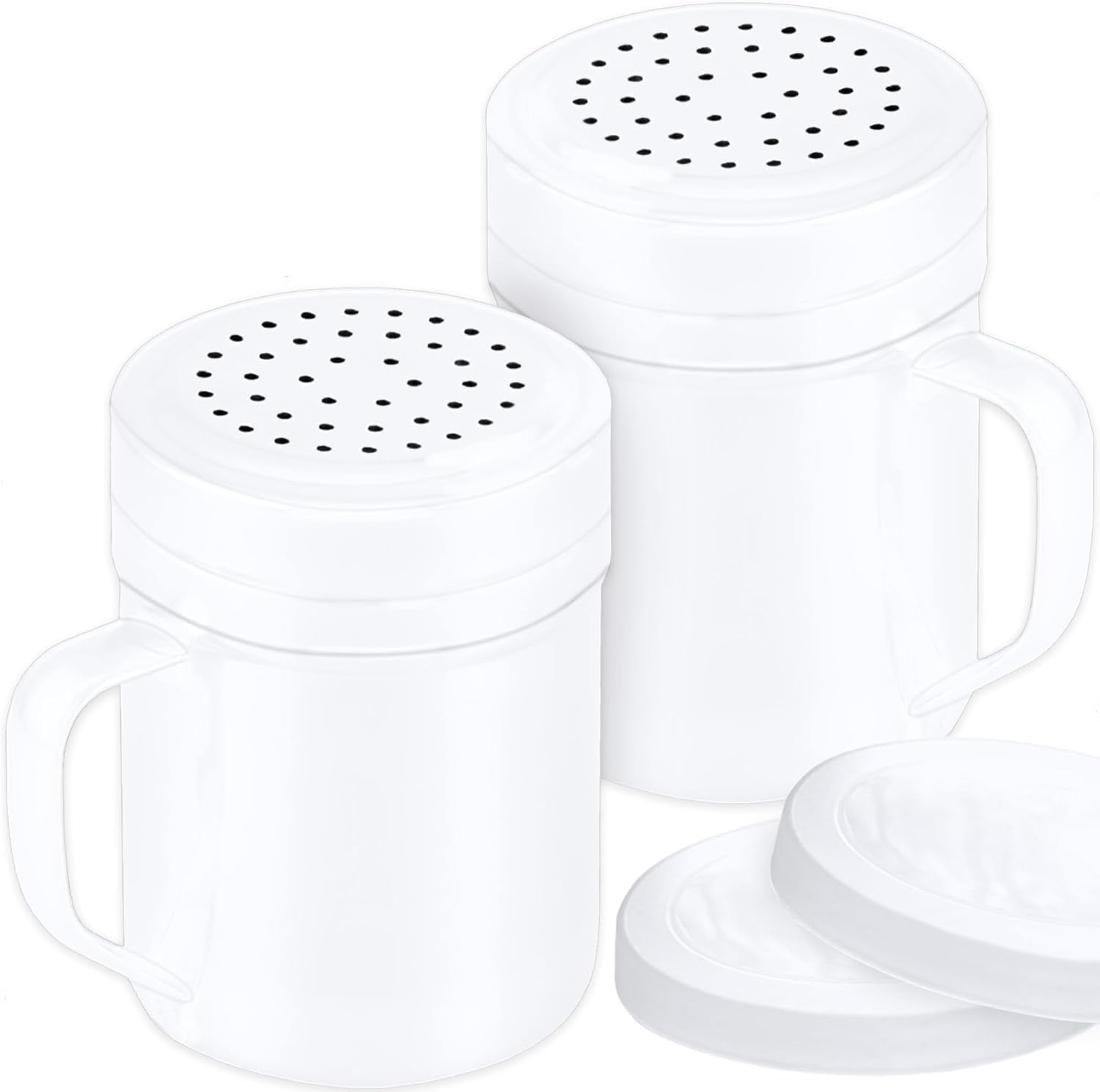 Dompilc Metal Salt Pepper Dredge Shakers - With Handle - Seasonings ...