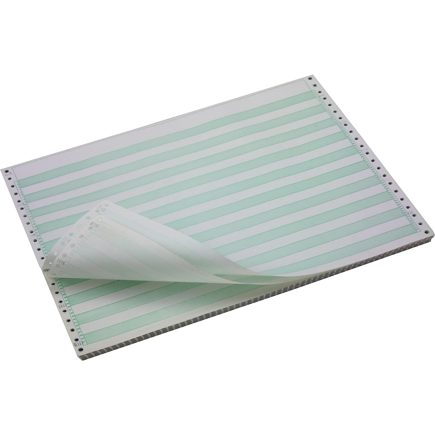 Domtar Continuous Feed Computer Paper 11 x 14.88 White/Green 3000 ...
