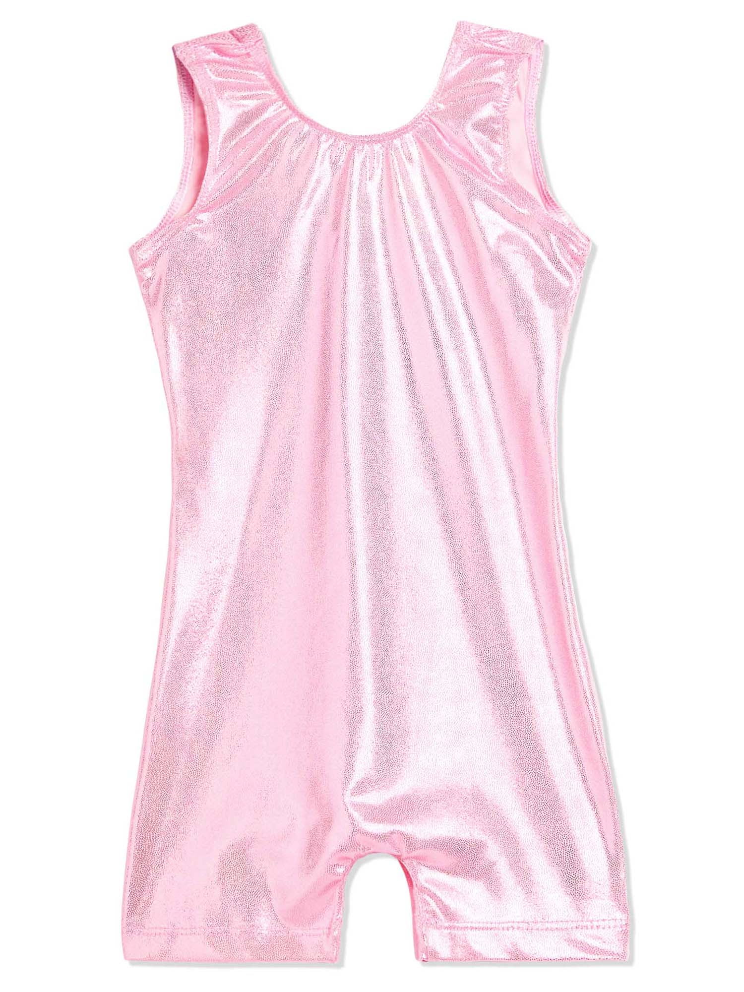 Domusgo Gymnastics Leotards for Girls Size 5-6 Years Old for Kids Pink ...