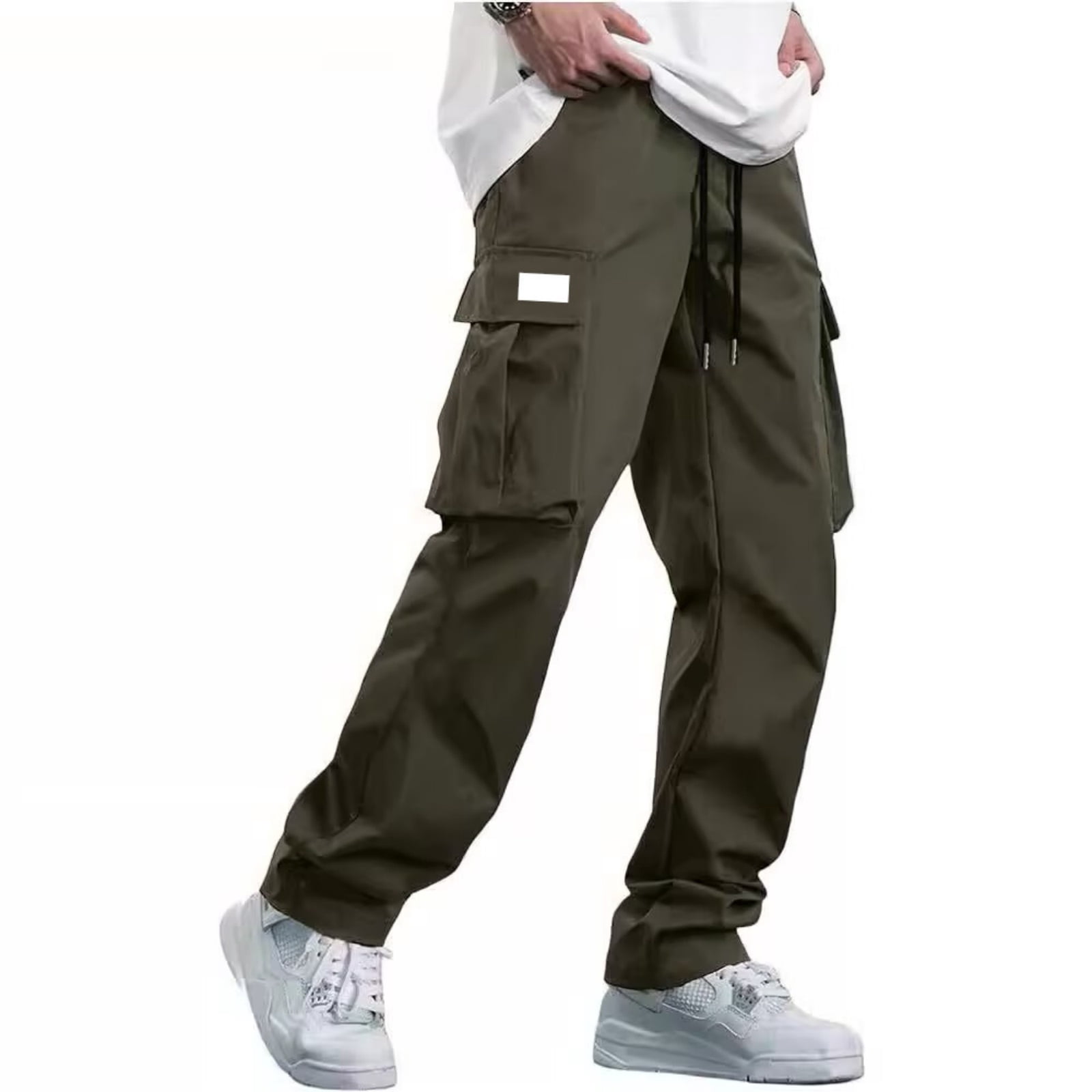 Domuza Casual Cargo Pants Men Workout Joggers Stretch Baggy Sweatpants ...