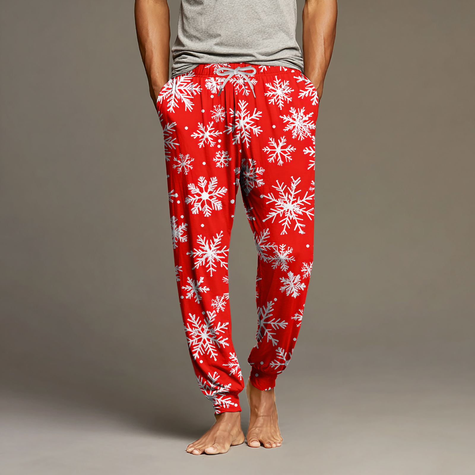 Domuza Christmas Pajama Pants for Men Soft Comfy Elastic Drawstring ...