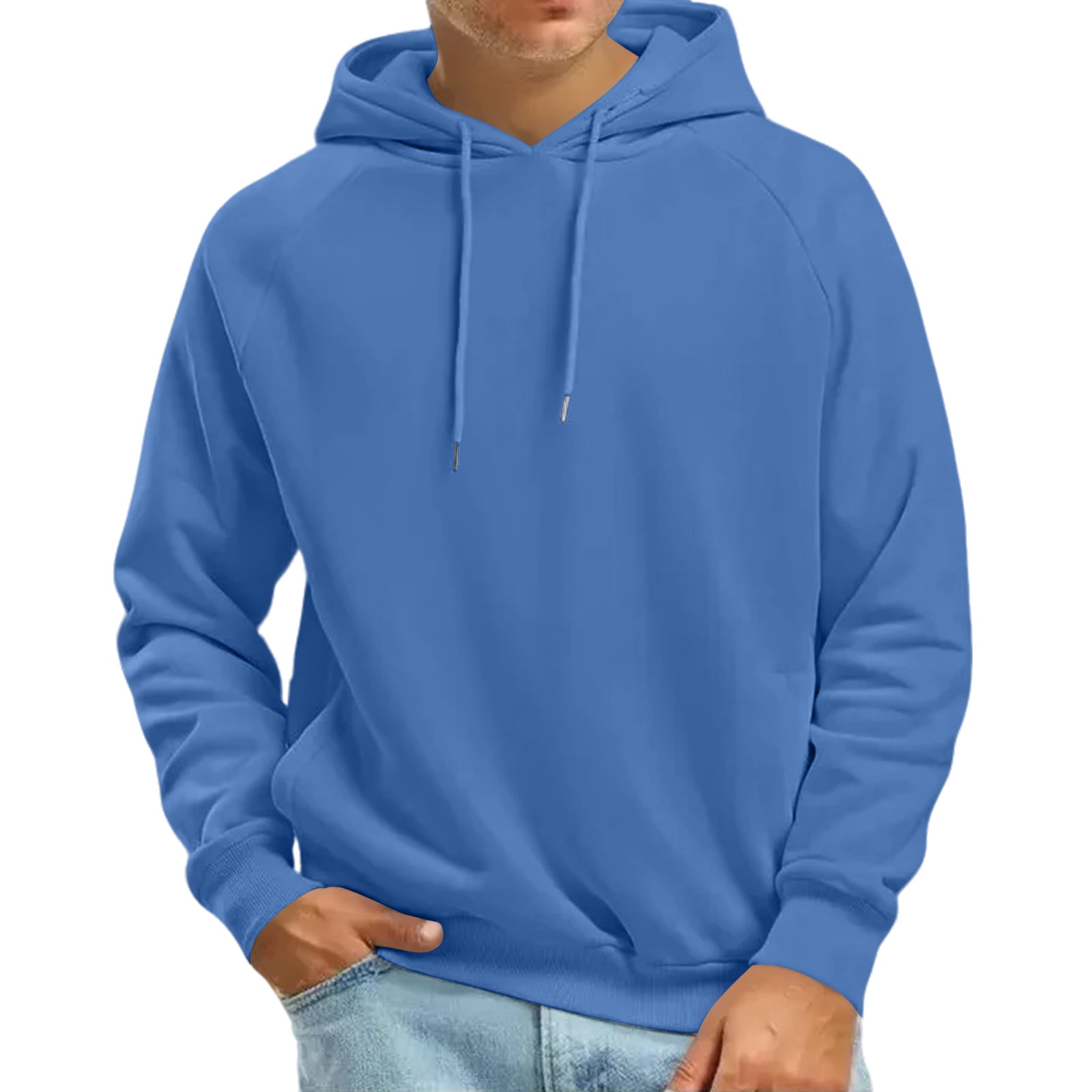 Domuza Hoodies for Men Pullover Stylish Casual Drawstring Long Sleeve ...