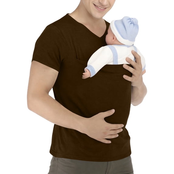 Domuza Kangaroo Baby Carrier Shirt for Men Funny Skin To Skin Short ...