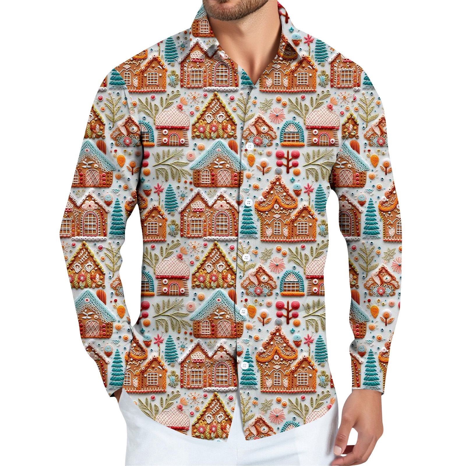 Domuza Men Christmas Shirts Ugly Christmas Sweater Patterns Holiday ...