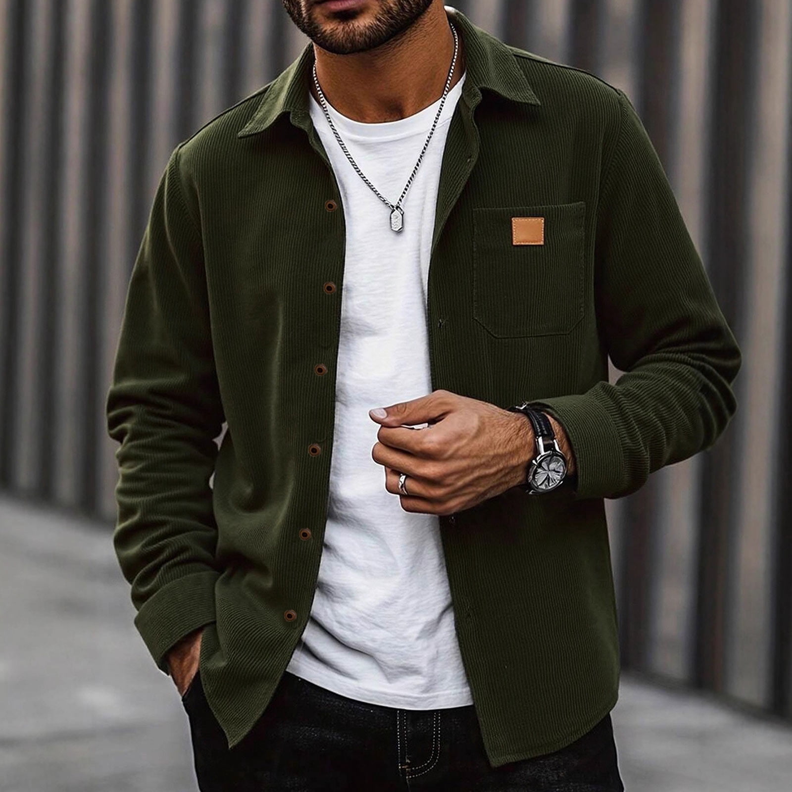 Men S Button Up Jacketnull