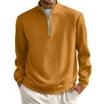Domuza Men's Quarter-Zip Pullover Sweater Casual Mock Neck Long Sleeve ...