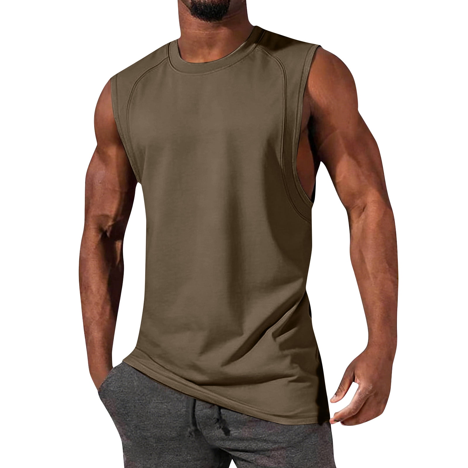 Domuza Men's Tank Top Sleeveless Shirt Lightweight Casual Gym Workout ...