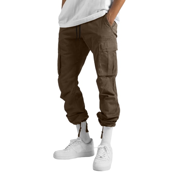 Domuza Mens Cargo Pants Casual Joggers Athletic Pants Loose Fit ...