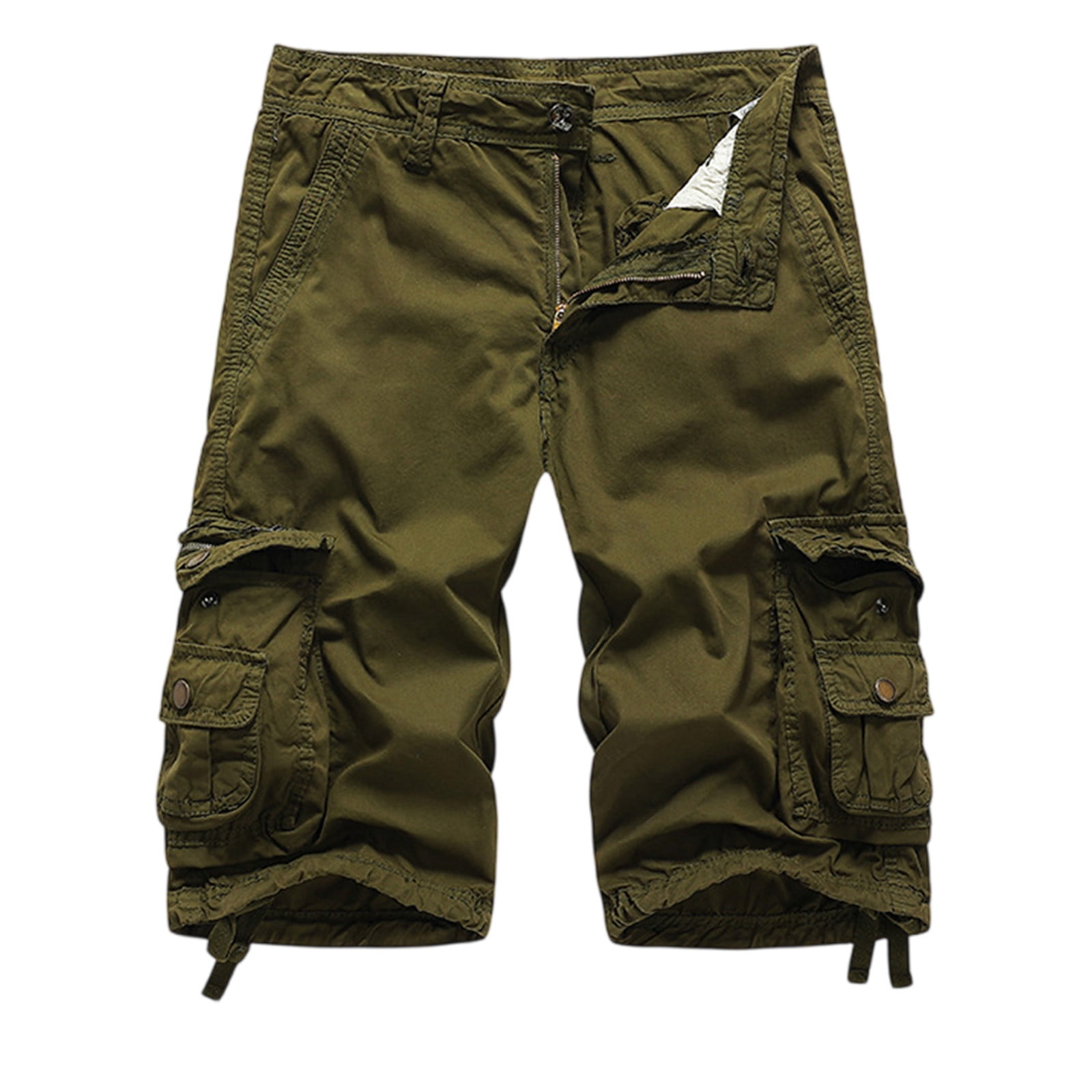 Domuza Mens Work Shorts Casual Loose Fit Waterproof Cargo Shorts Comfy ...