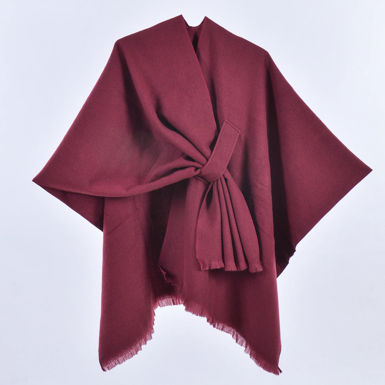 Domuza Shawl Wraps for Women Warm Cross Front Poncho Sweater Elegant ...