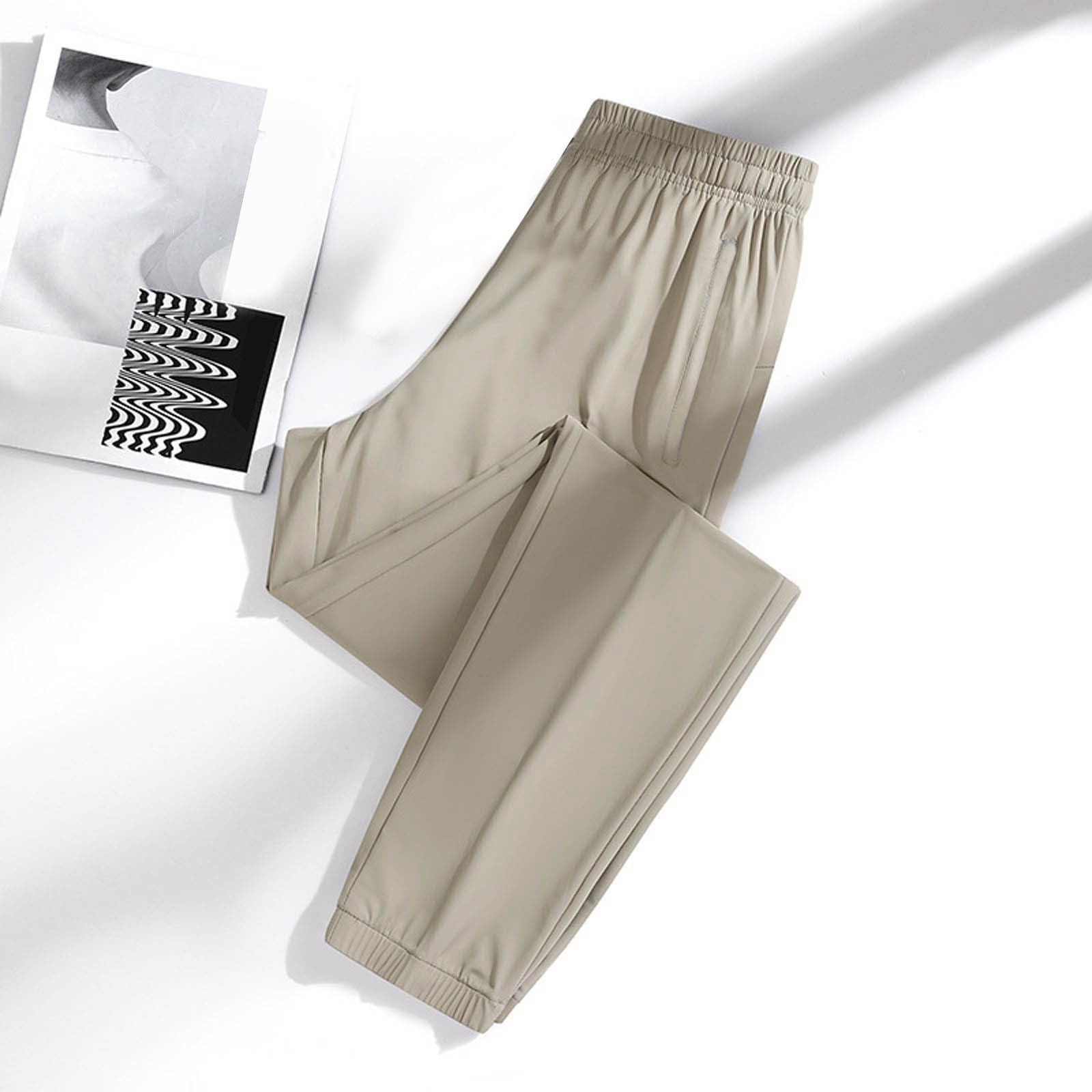 Domuza Ultra Stretch Cropped Pants for Women, Ice Silk Breathable ...