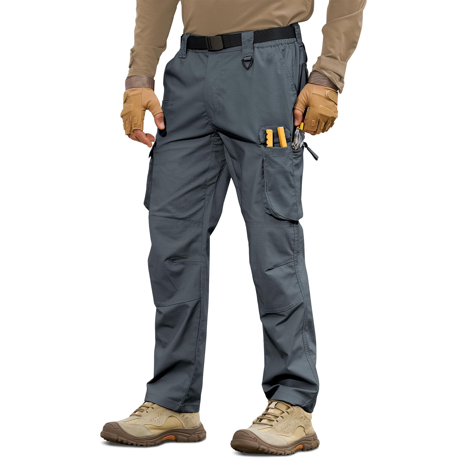 Domuza Waterproof Cargo Pants for Men Water Resistant Stretch Work ...