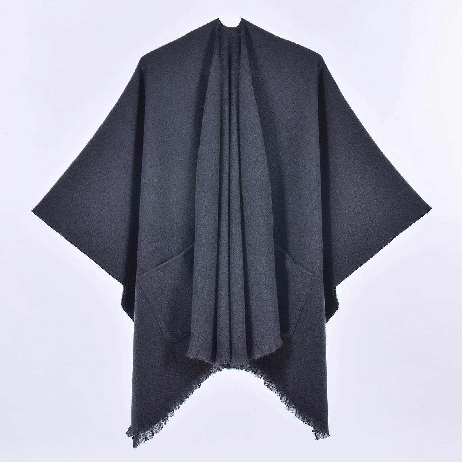 Domuza Women's Shawl Wrap Open Front Cardigan Knitted Casual Shoulder ...