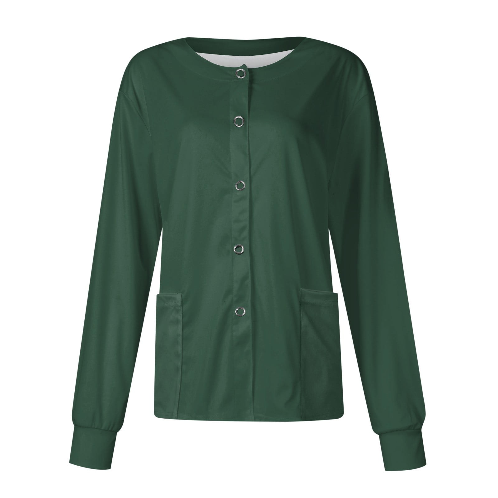 Domzest 2025 Nurse Jackets for Women Scrub Stretchy Lab Coat Basic ...