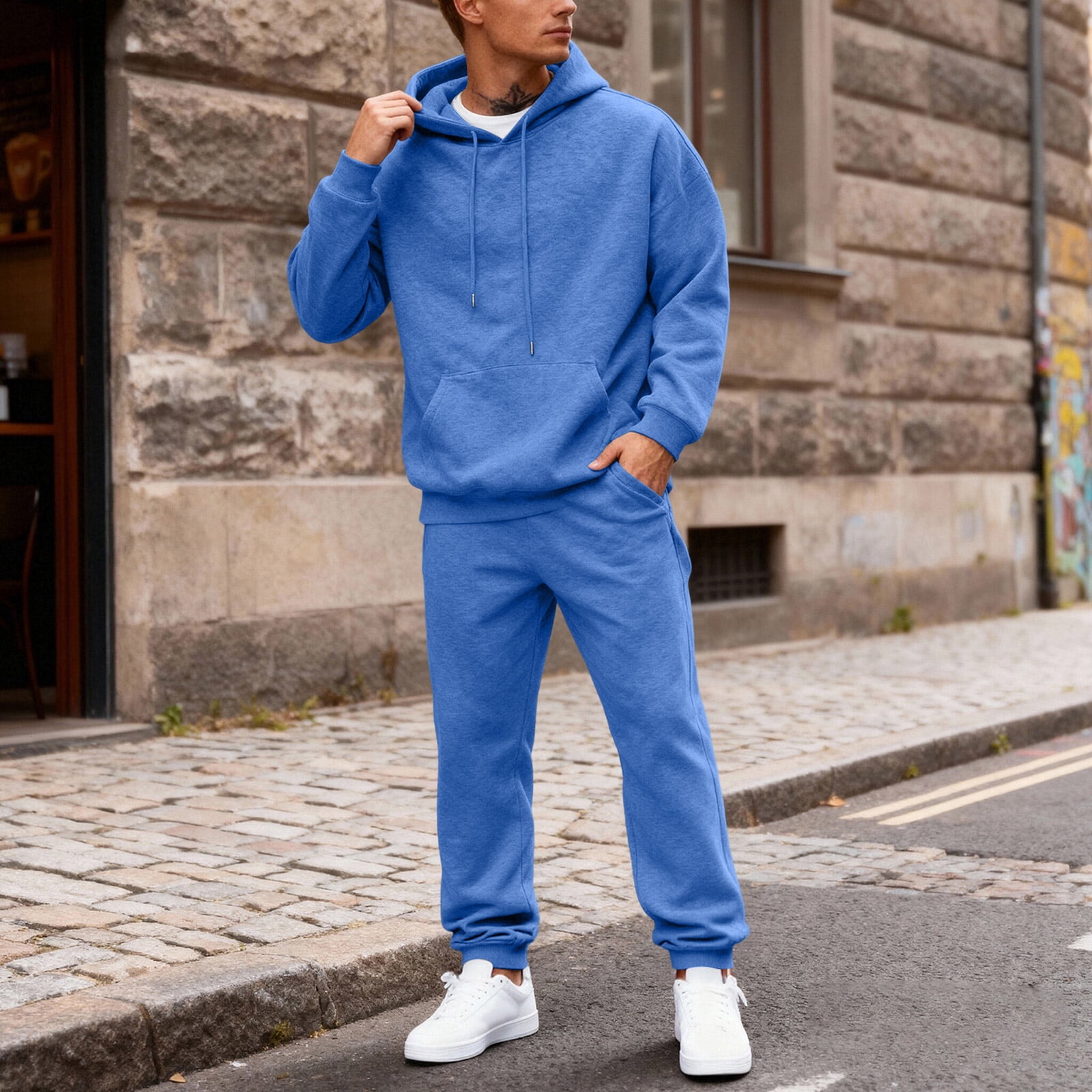 Domzest 2026 New Men's Tracksuits 2-Piece Tracksuits Joggers Drawstring ...