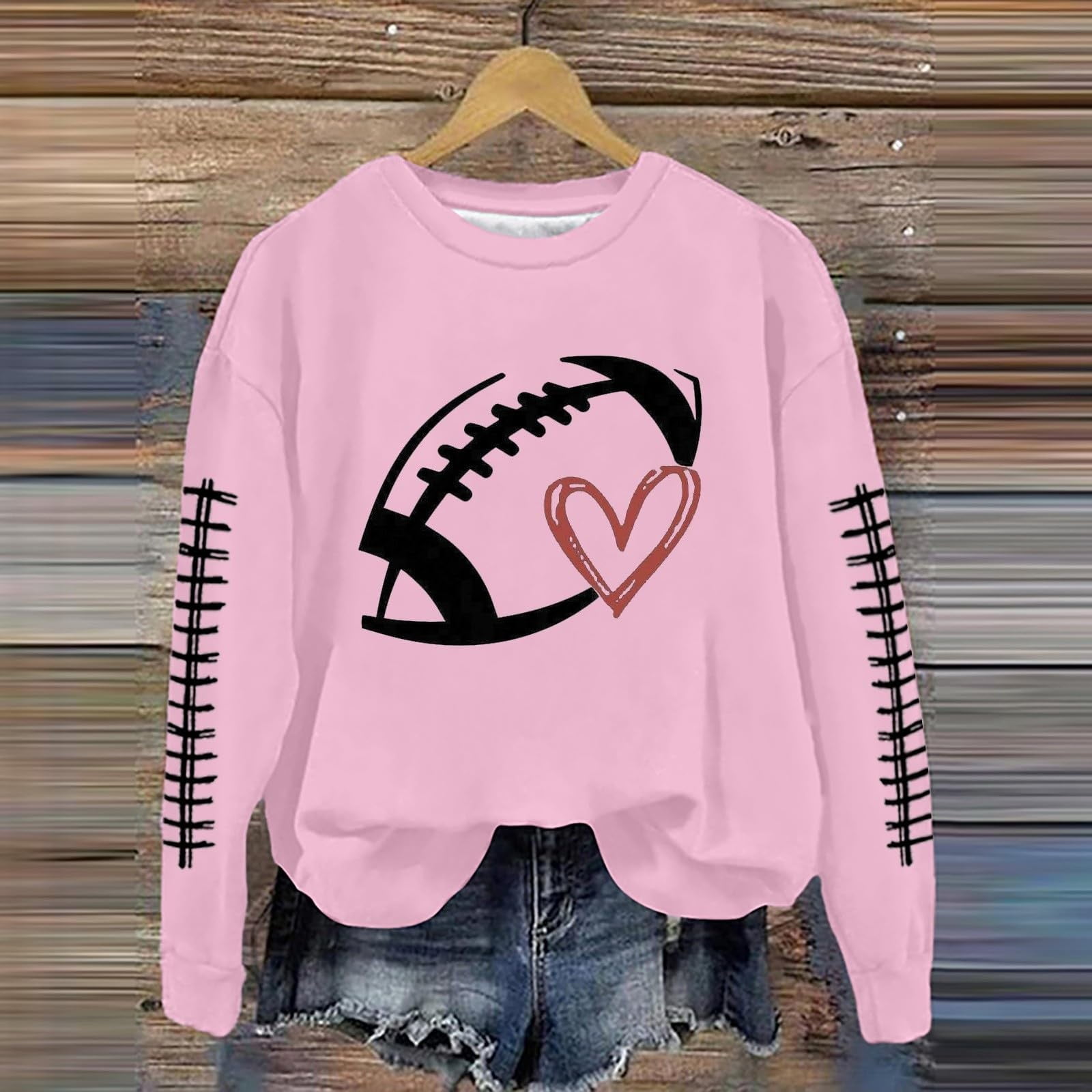 Domzest Football Graphic Sun-day Hoodie for Women Oversized Sweatshirts ...