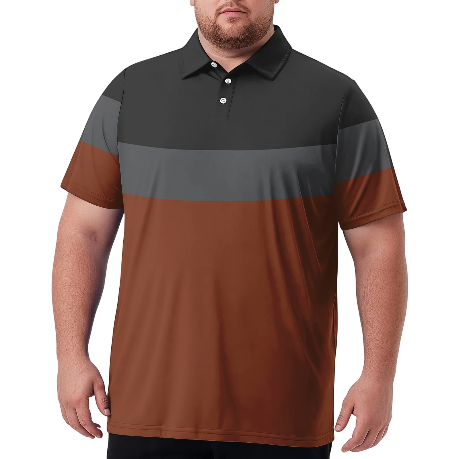 Domzest Men's Big and Tall Polo Shirts Short Sleeve Moisture Wicking ...