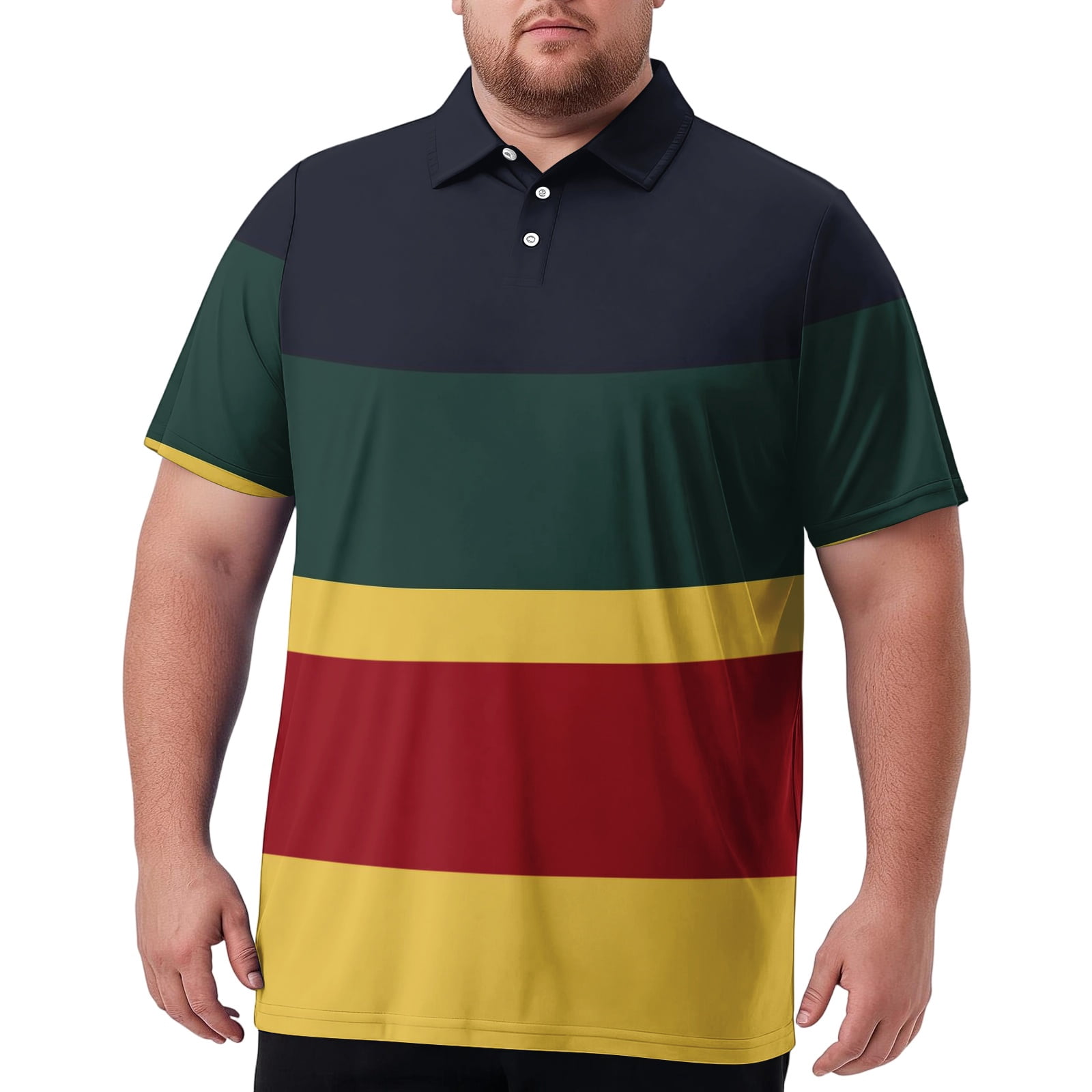 Domzest Men's Big and Tall Polo Shirts Short Sleeve Moisture Wicking ...