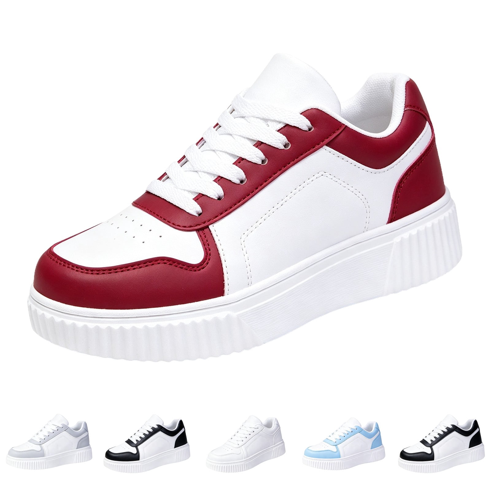 Domzle Unisex's Woven Platform Sneakers Tennis Trainer Cute Retro ...