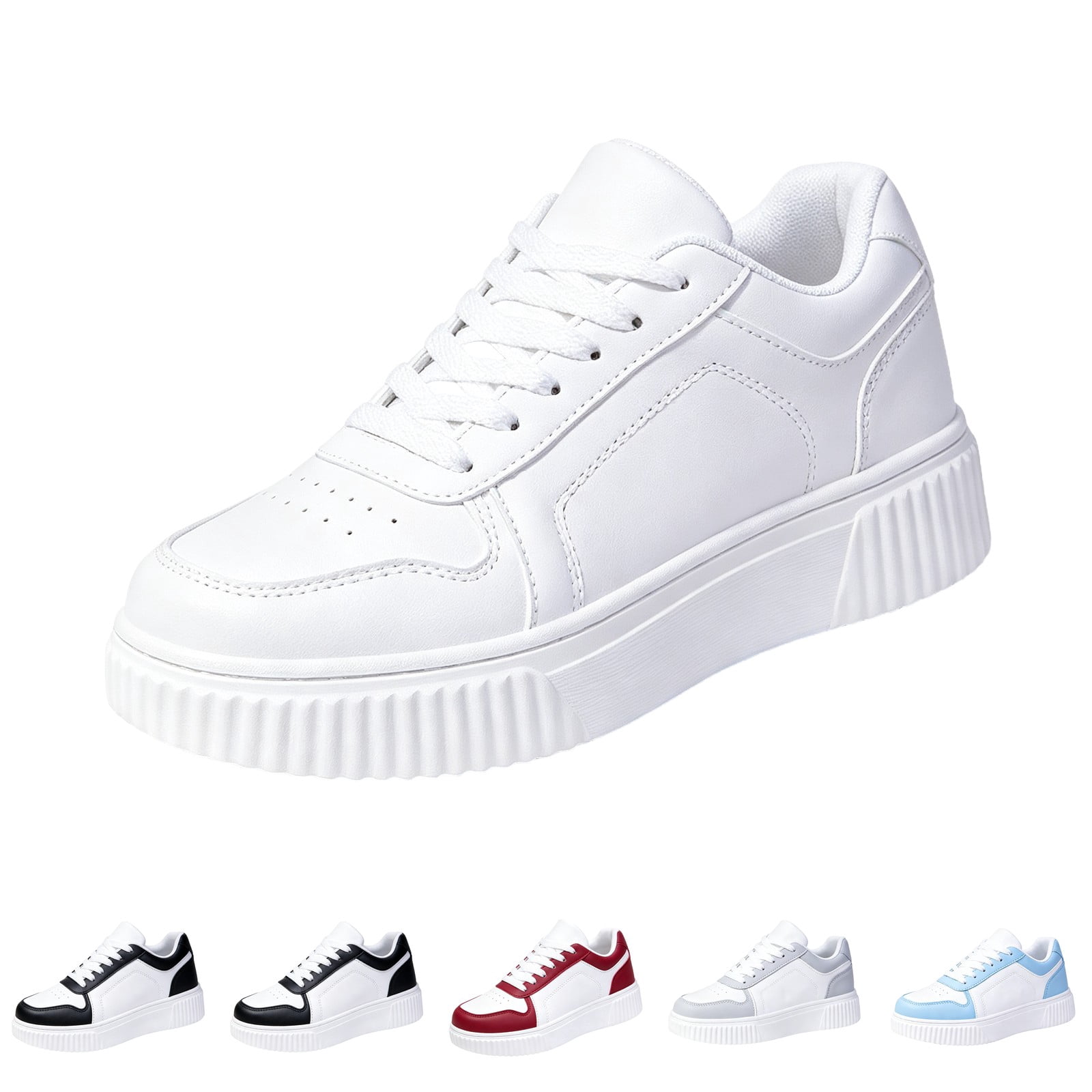 Domzle Unisex's Woven Platform Sneakers Tennis Trainer Cute Retro ...