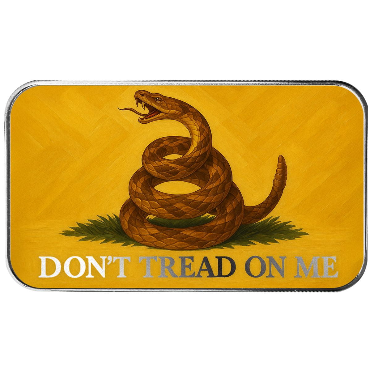 Don't Tread on Me 1 Troy oz .999 Fine Silver Color Bar - Walmart.com
