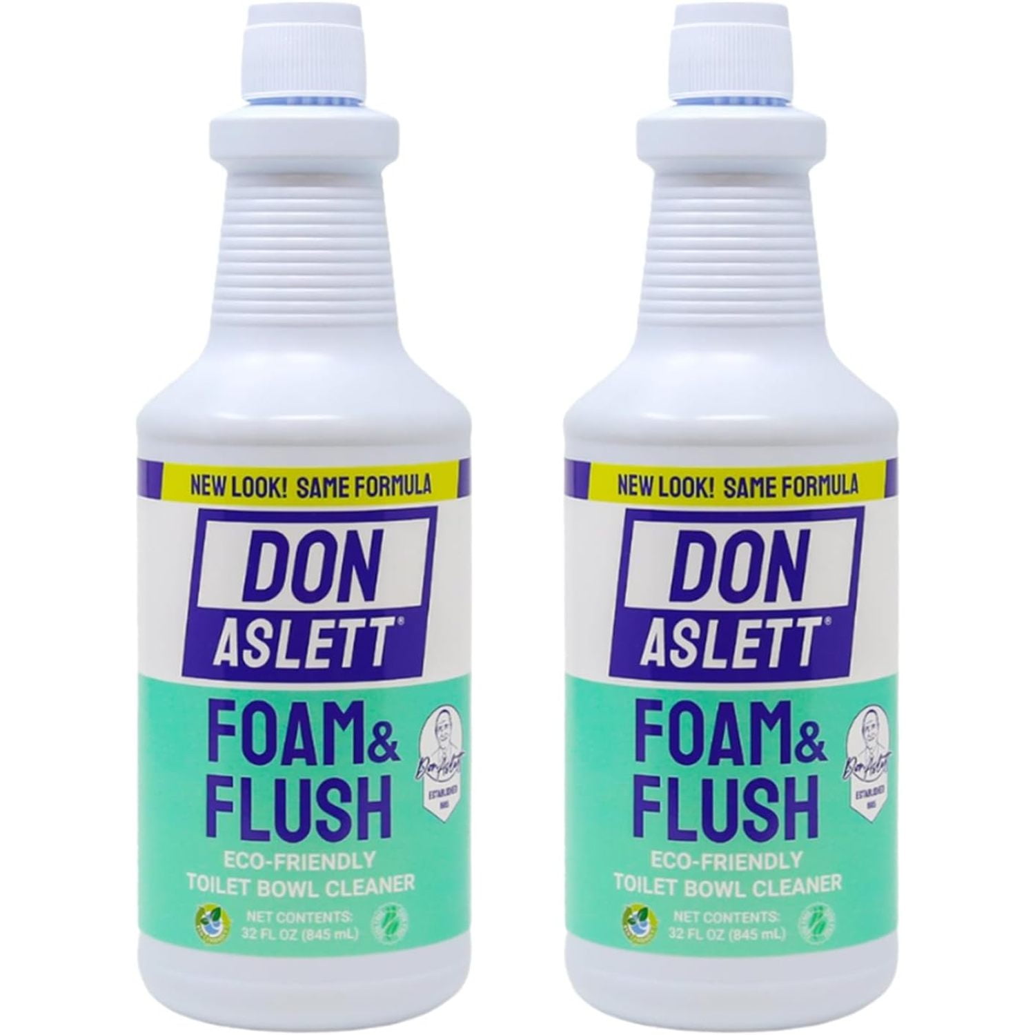 Don Aslett Foam & Flush Toilet Bowl Cleaner (32 Oz Bottle, Pack of 2 ...