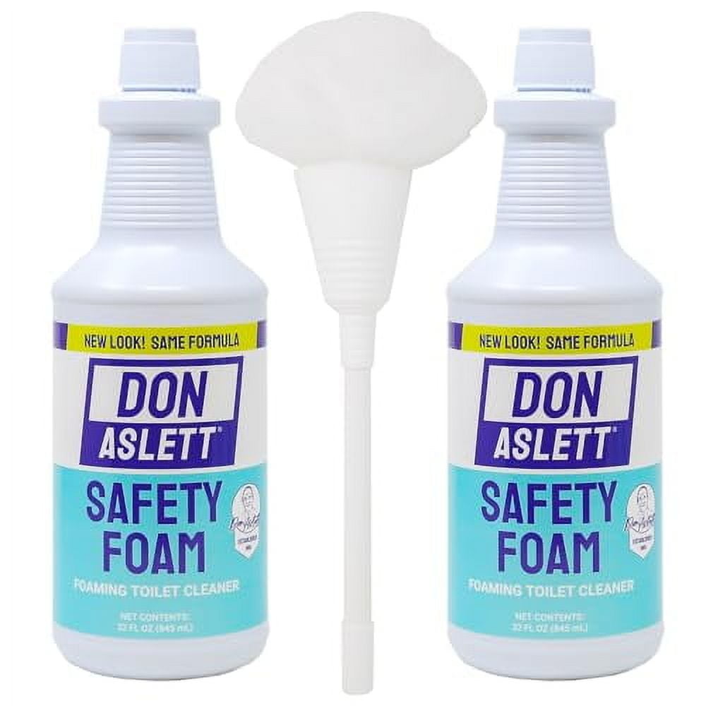 Don Aslett Johnny Mop & Safety Foam Toilet Bowl Cleaner (Two 32 Oz ...