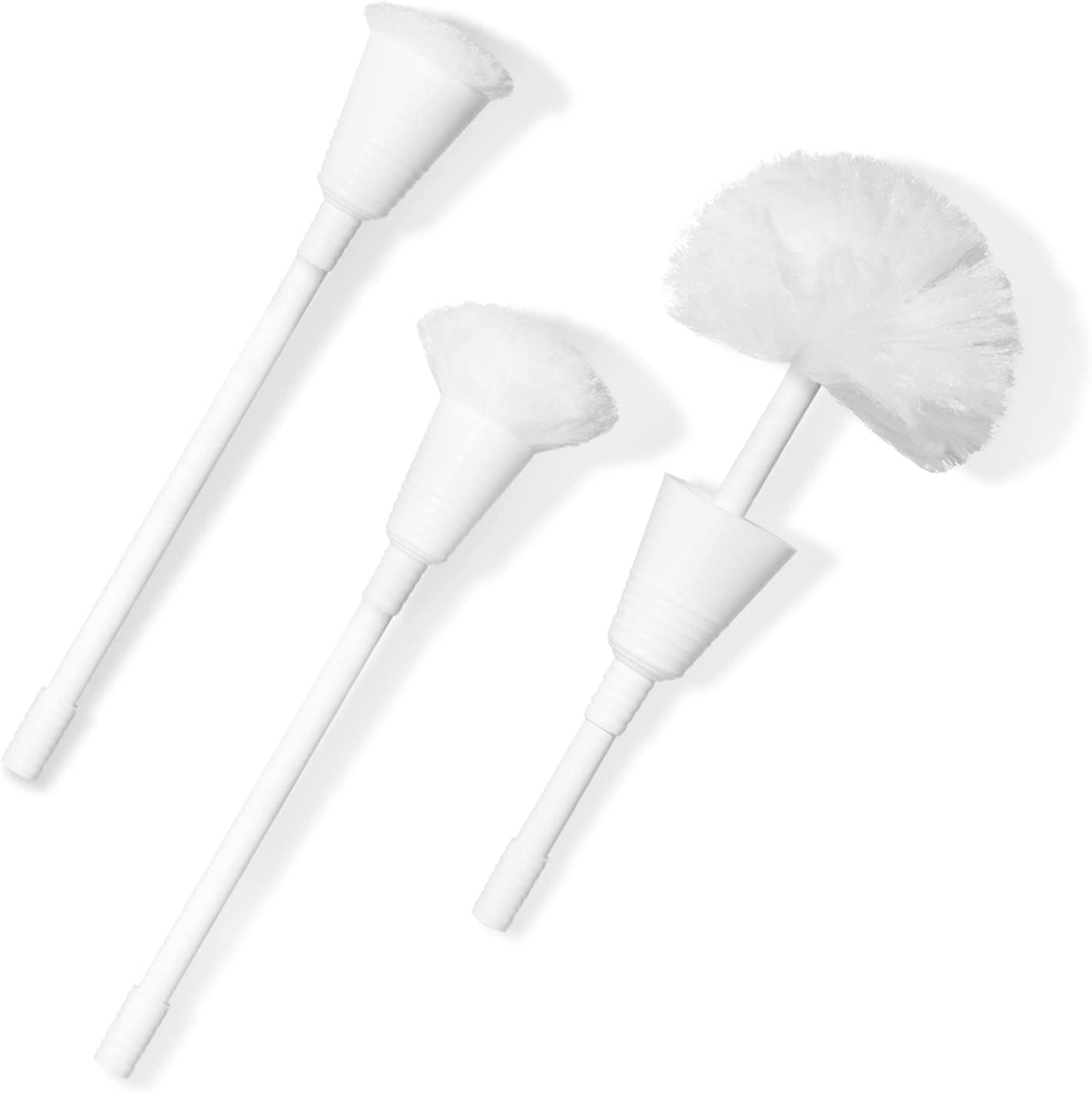 Don Aslett Johnny Mop | Set of 3 Toilet Brushes | 14" Handle to Easily ...