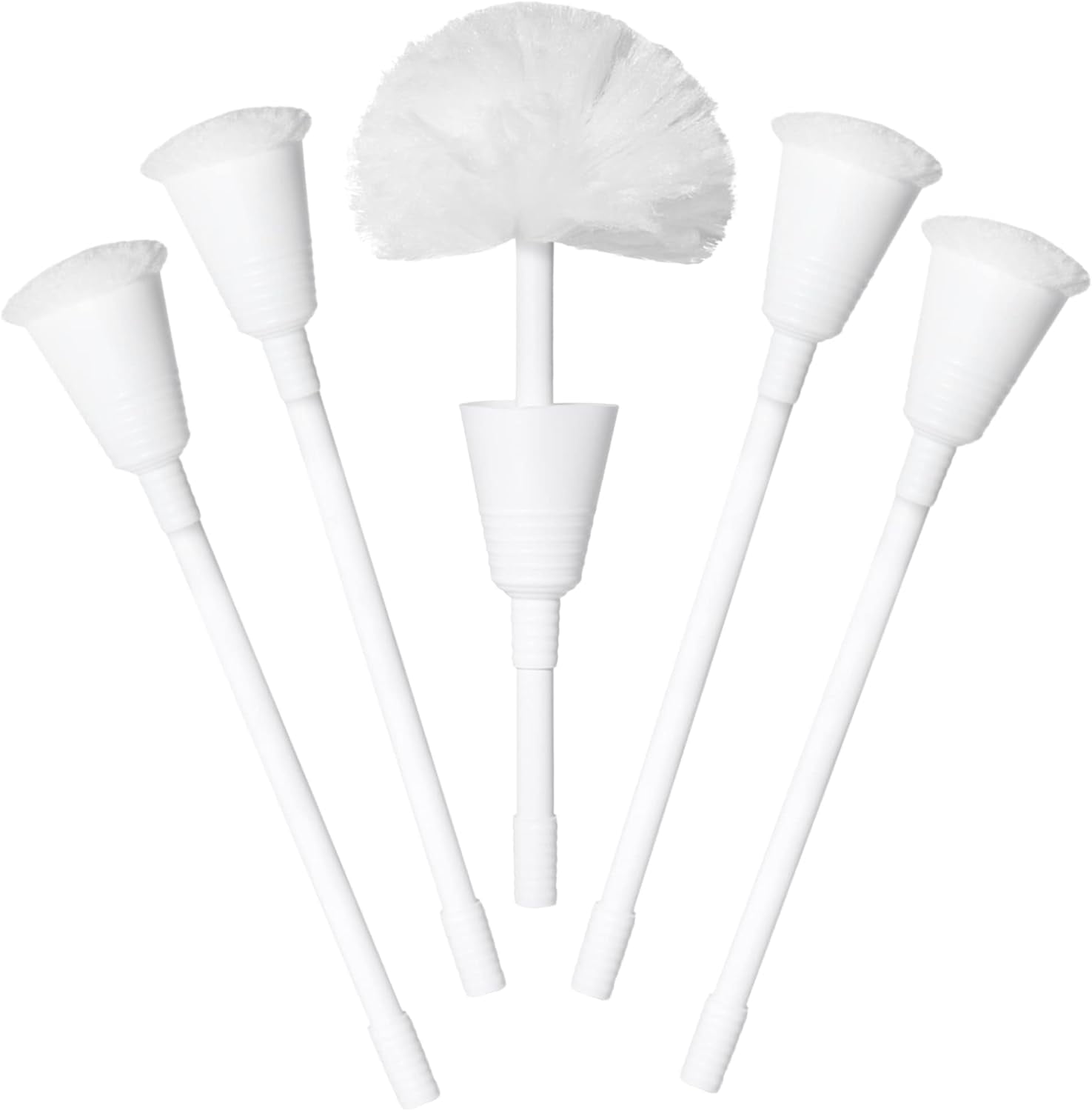 Don Aslett Johnny Mop | Set of 5 Toilet Brushes | 14" Handle to Easily ...