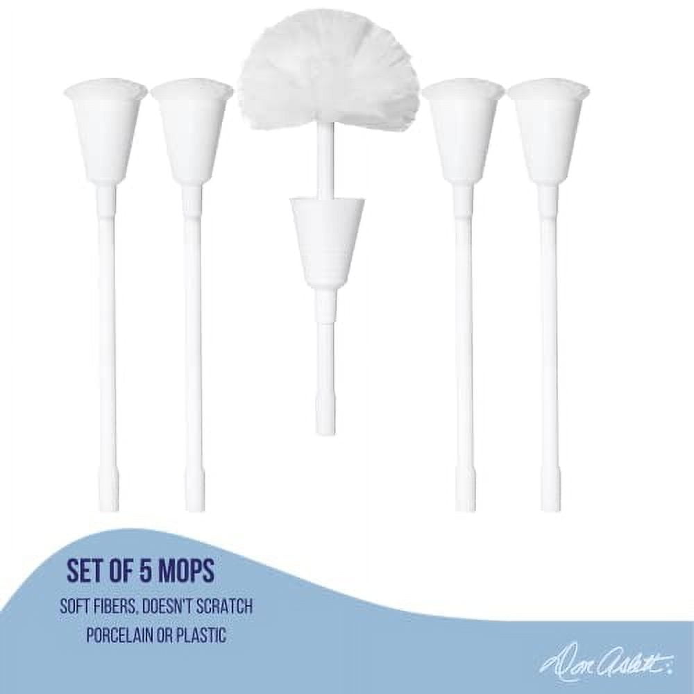 Don Aslett Johnny Mop | Set of 5 Toilet Brushes | 14" Handle to Easily ...