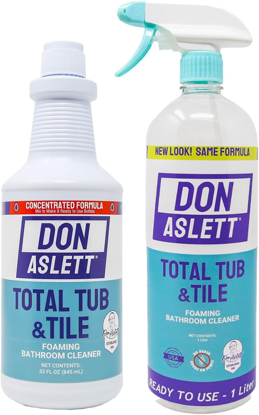 Don Aslett Tub n' Tile Foaming Bathroom Cleaner Set - 32 Oz ...