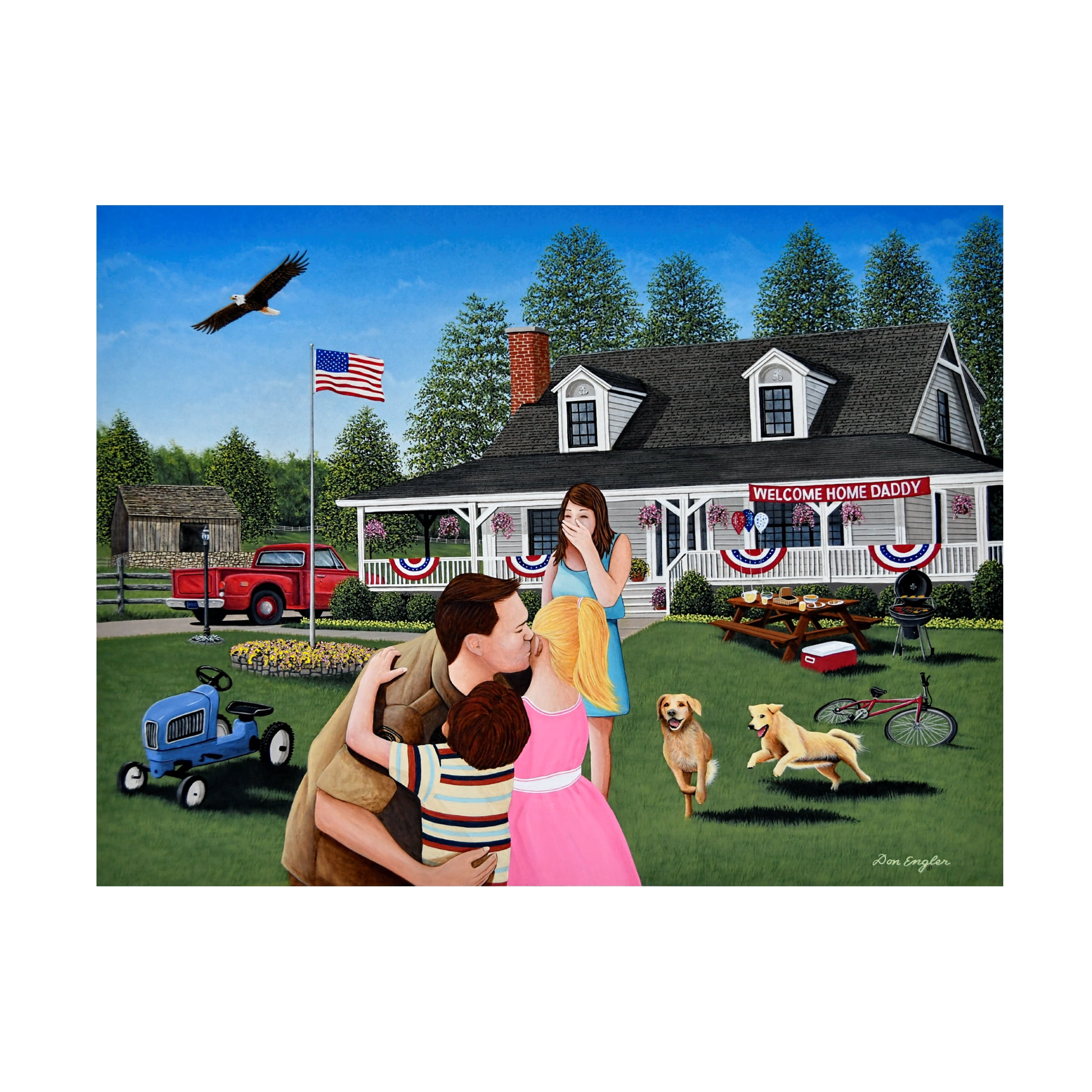 Don Engler 'Welcome Home Daddy' Canvas Art - Walmart.com