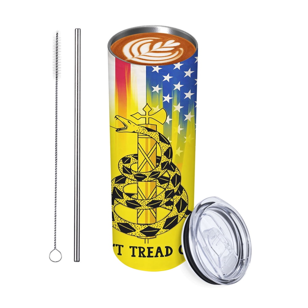 Don It Tread On Us Gadsden Libertarian 20oz Coffee Mug Cup,Stainless ...